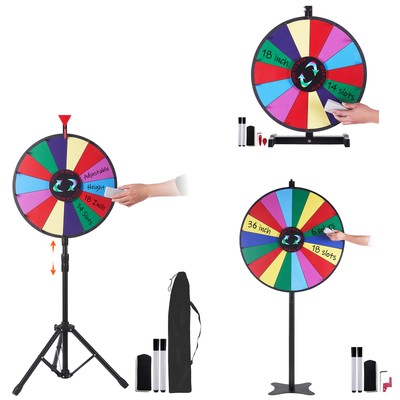 Uimoso 24/18/36" Spinning Prize Wheel 14/18 Slots Wheel Tabletop Floor ...