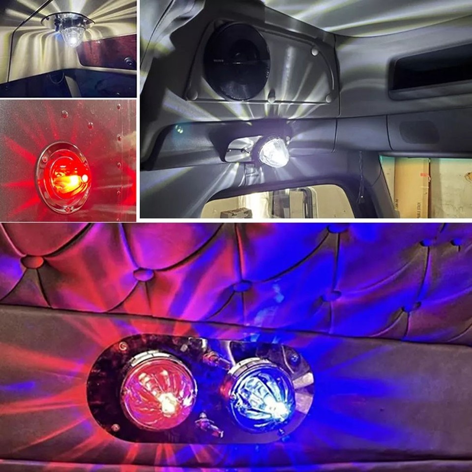 2* RED Watermelon Light Glass Kit Red Lens W/ 1156 LED Bulbs ...