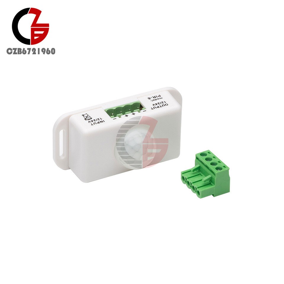 Automatic DC 12V-24V 6A infrared PIR Motion Sensor Switch For LED Strip ...