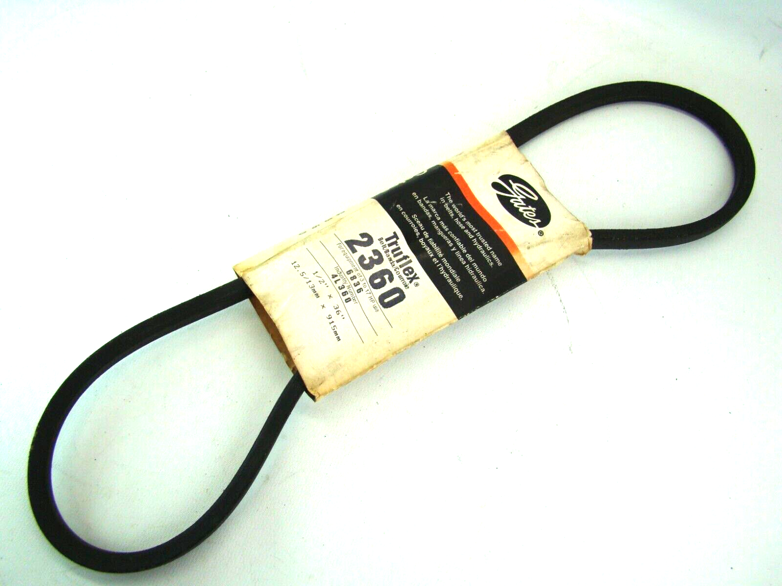 Gates 2360 (4L360) Truflex® V-Belt 1/2" Width X 36" Outside Length | eBay