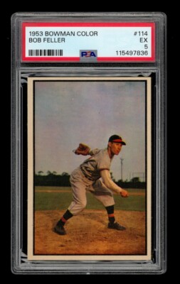 1953 Bowman Color Set-Break #114 Bob Feller PSA 5 EX | eBay