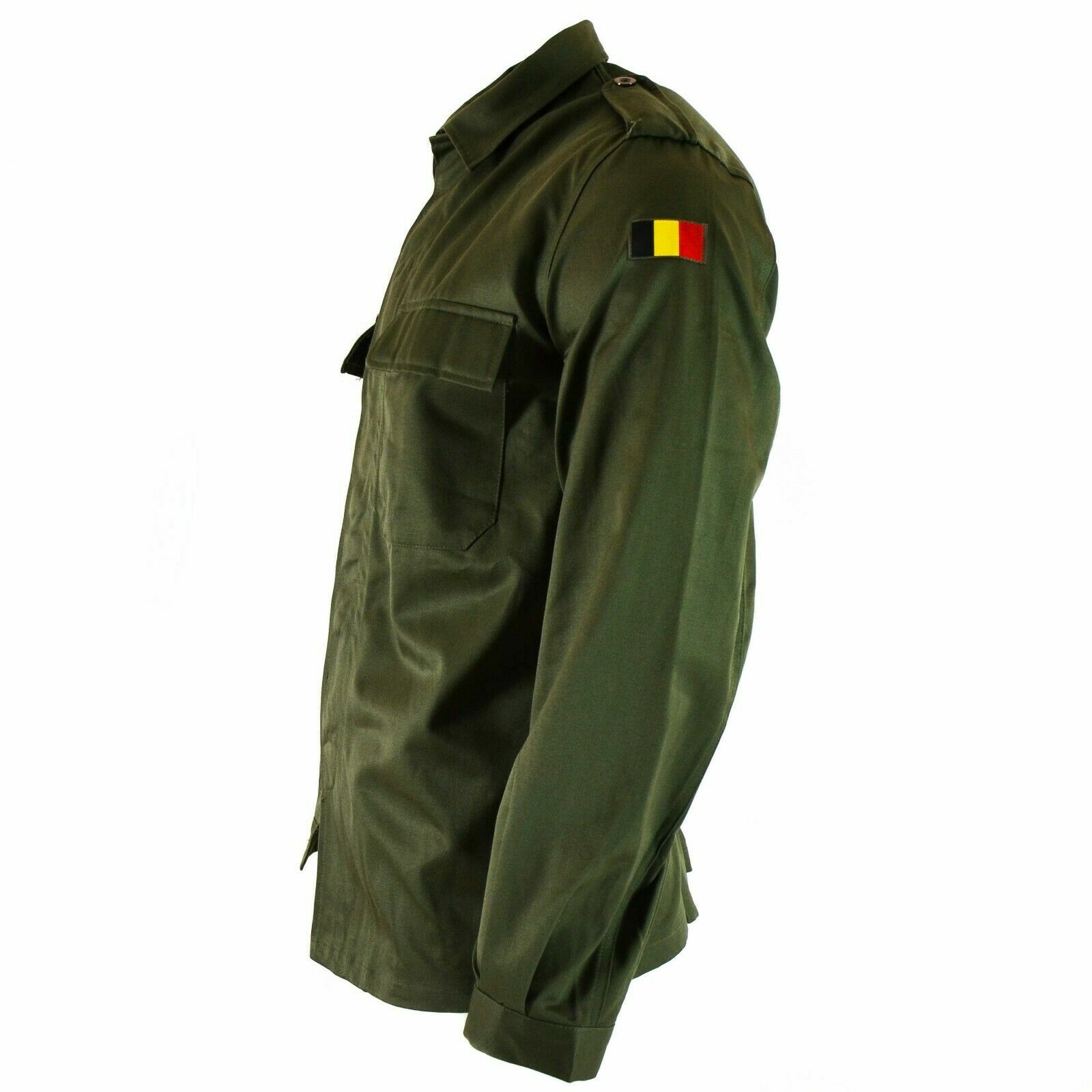 Genuine Belgian army field jacket military BDU olive shirt military ...
