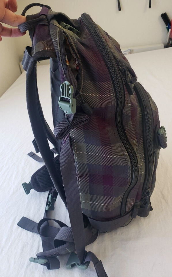 Dakine Purple Plaid Snowboard Backpack Medium Girls Women Floral | eBay