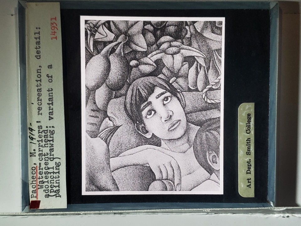 Water Carriers' Recreation, Detail, M. Pacheco, Magic Lantern Glass ...