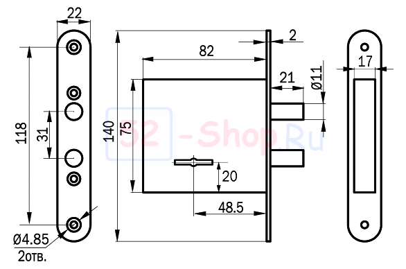 BORDER-Mini (Russian Federation) /High Security Deadbolt/Door Lock ...