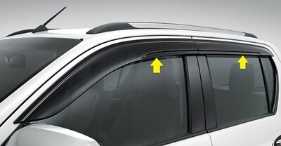 GENUINE WINDOW SUN AND RAIN PROTECTOR SIDE VISOR TOYOTA HILUX REVO 2015 ...