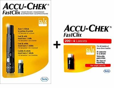 Accu Chek Fastclix Lancing Device/Finger Pricker + 210 Lancets | eBay UK