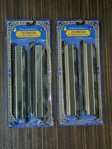 2 Walt Disney World R.R. HO Scale Straight Train Track Packs of 4 New ...