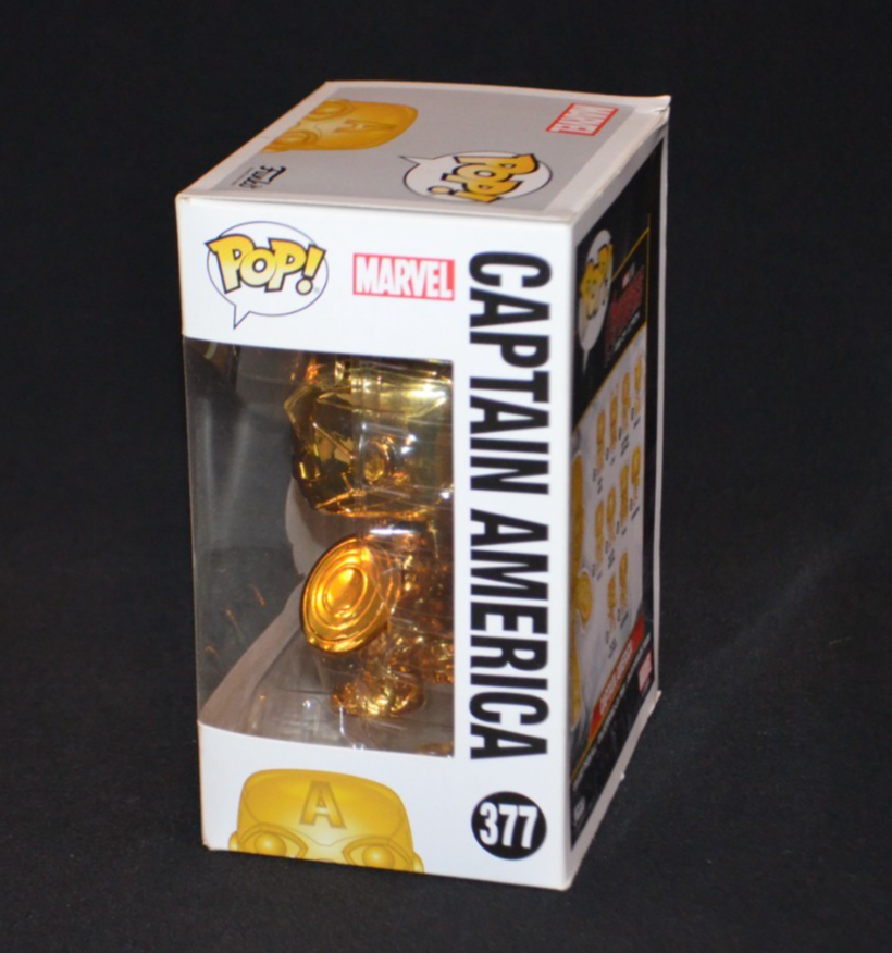 Funko POP! Gold Captain America #377 Marvel Studios Avengers Age Of ...