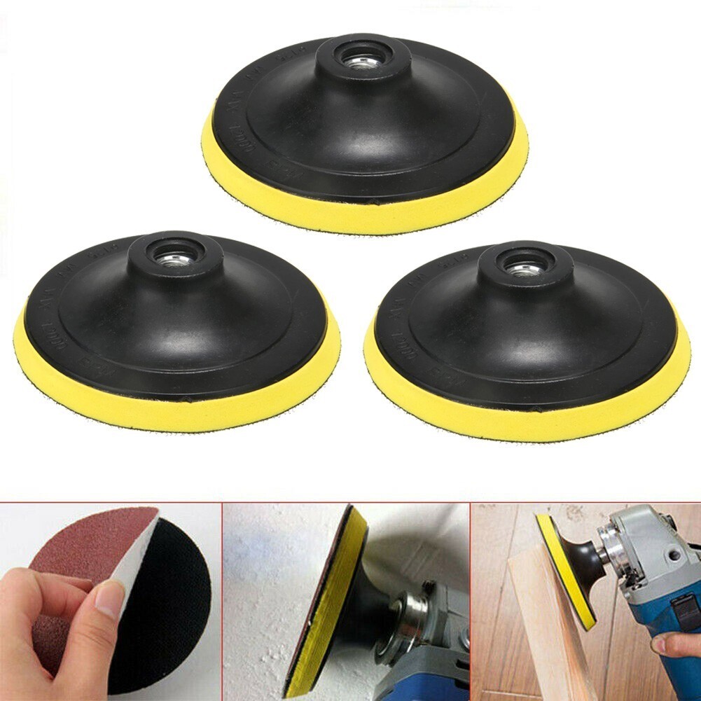 Universal Polishing Pad Backing Plate 5'' 125mm Yellow+Black M10 Hole ...