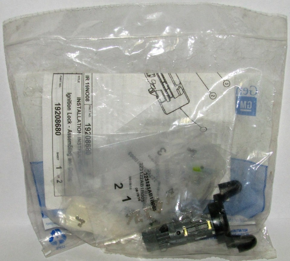 NEW GENUINE GM GENERAL MOTORS IGNITION LOCK CYLINDER OEM PART NO ...
