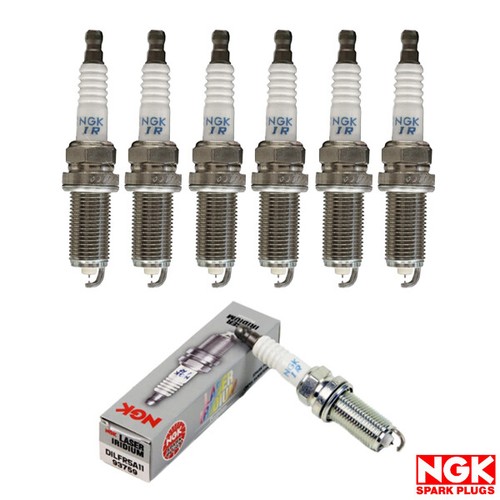 New Set of 6 NGK Laser Iridium Spark Plugs DILFR5A11 for Infiniti ...