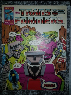 TRANSFORMERS G1 UK Marvel Comics # 61, May 17th 1986 Marvel Comics ...