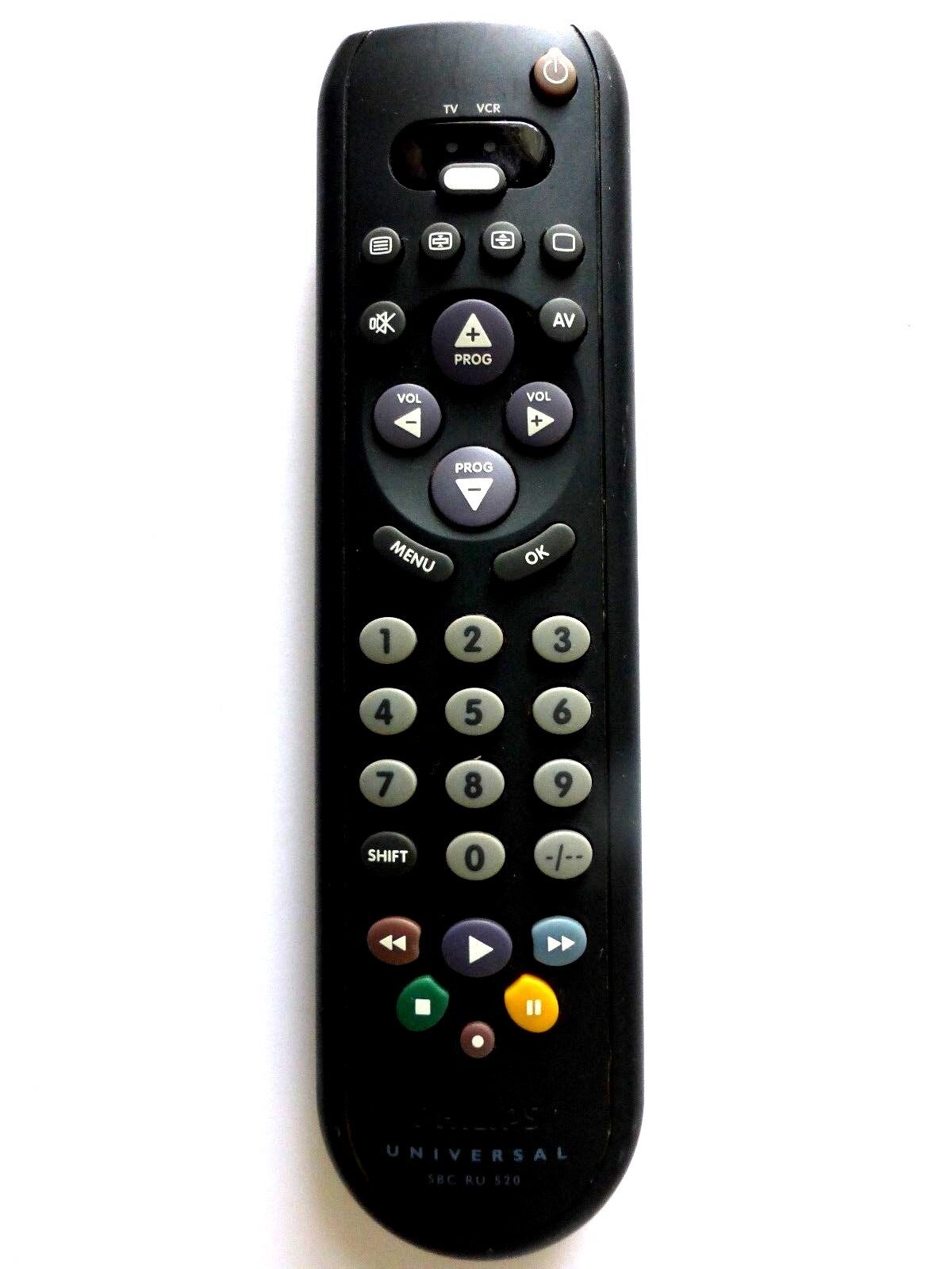 PHILIPS UNIVERSAL TV/VCR REMOTE CONTROL SBCRU520 | eBay