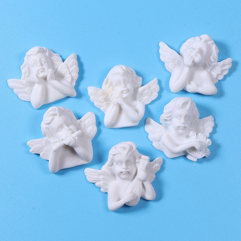 6PC DollHouse Miniature Cherub Bust Wall Statues Figurines 1:12 Scale ...