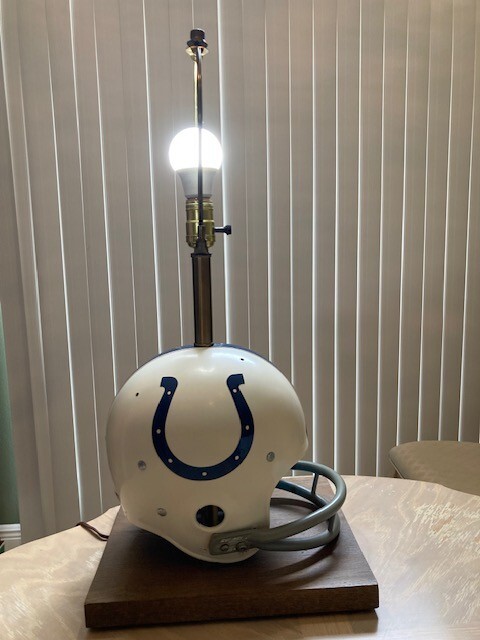 Vintage 1970s Riddell Kra-lite Baltimore Colts Football Helmet Lamp NFL ...