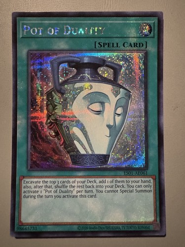 YUGIOH POT OF DUALITY (SPELL) ASIA ENGLISH EDITION ES01-AE061 SECRET ...
