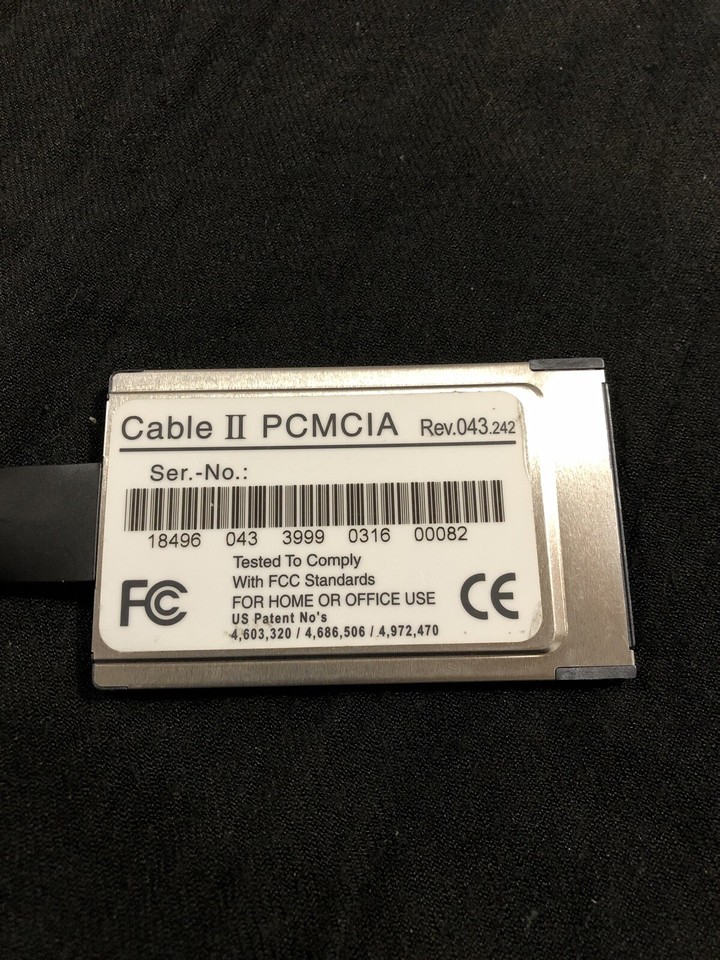 TOSHIBA PC CARD CABLE II PCMCIA Rev 043.242 | eBay