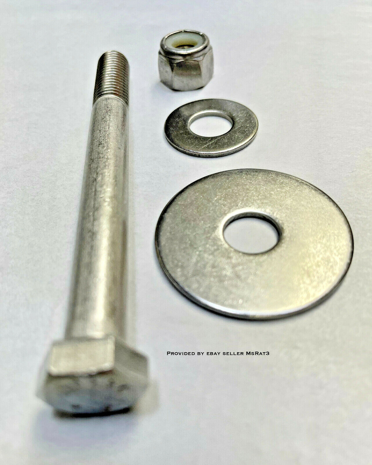 Set of (4) Stainless Outboard Transom 5" Mounting Bolts Washers Lock ...