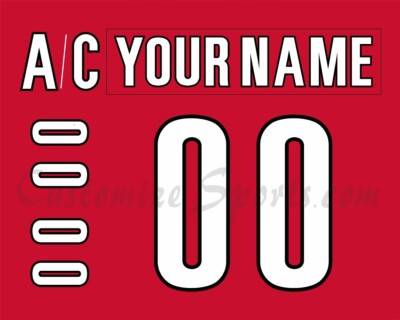 Charlotte Checkers Customized Number Kit For 2019-2021 Red Uniform | eBay