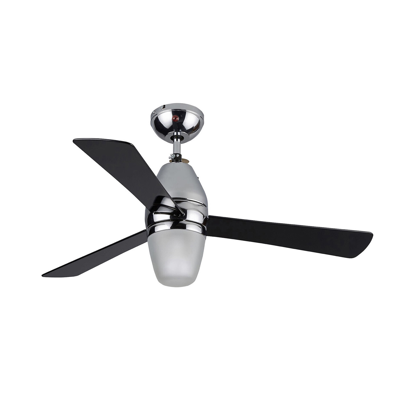 Colours Shek Modern Chrome Effect Ceiling Fan Light With Remote Control ...