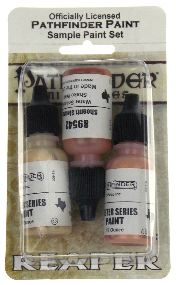 Reaper Pathfinder Sample Paint Set 2 Taldan Pink Kyonin Beige Shoanti ...