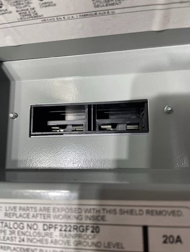 Eaton DPF222RGF20ST Air Conditioner Disconnect 60A 240V Fused/Outdoor ...