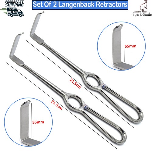 Langenback Retractor 55mm Surgical Skin Retract Soft Tissue Dental ...