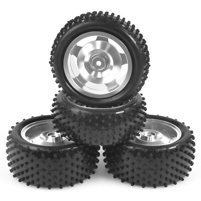 Aluminum rim Tires w/Wheels for Tamiya TT02B 1/10 Off Road RC Buggy Car ...