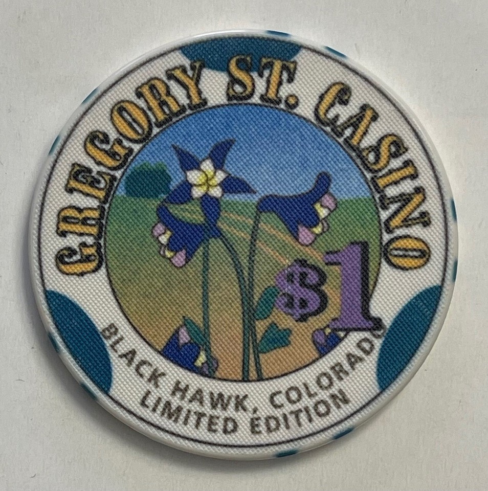 Gregory St. Casino Black Hawk Colorado $1 Chip Numbered 119 | eBay
