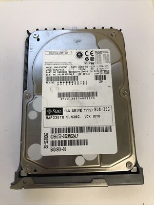 Fujitsu MAP 36GB 10K U320 80pin SCA-2 SCSI HDD MAP3367NC Sun 5404904-01 ...