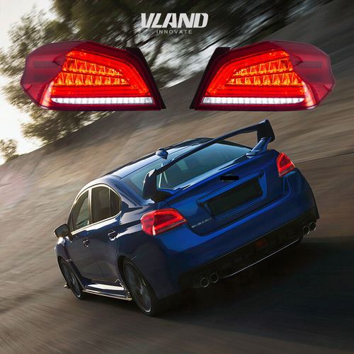 With Red Lens LED Tail Lights For SUBARU Series For 2015-2021 WRX Rear ...