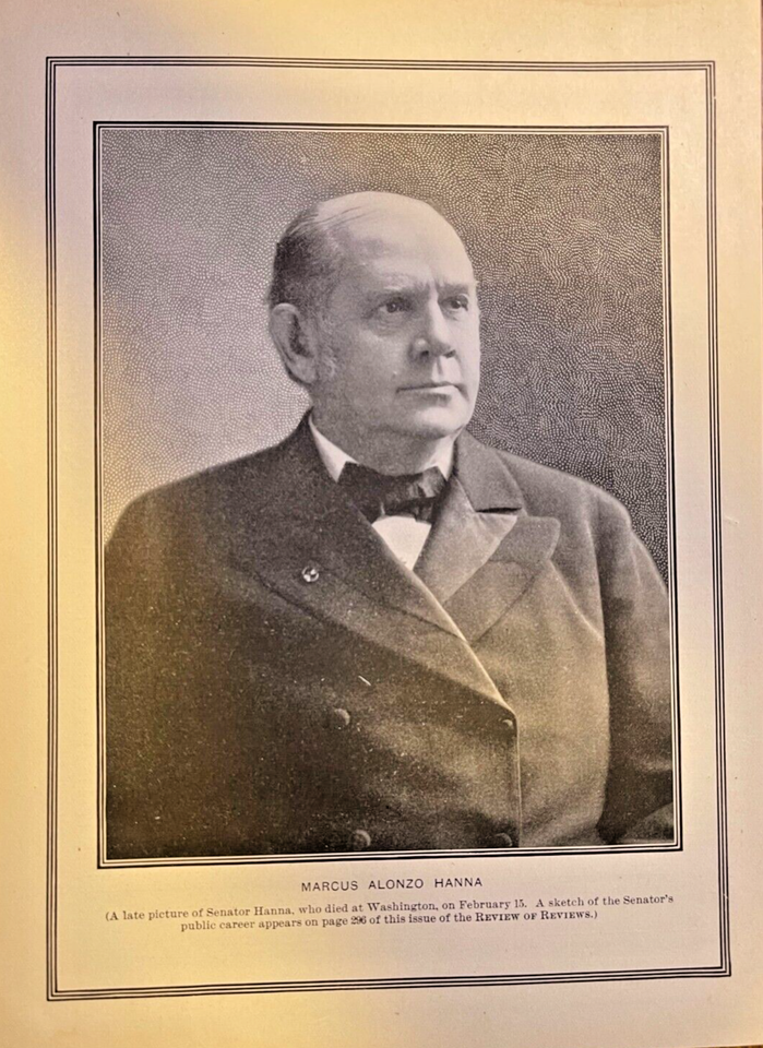 1904 Vintage Magazine Illustration Senator Marcus Alonzo Hanna | eBay