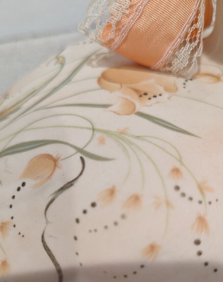 Vintage Hand Painted Porcelain Ceramic Bisque White Goose Figurine Peach Color | eBay