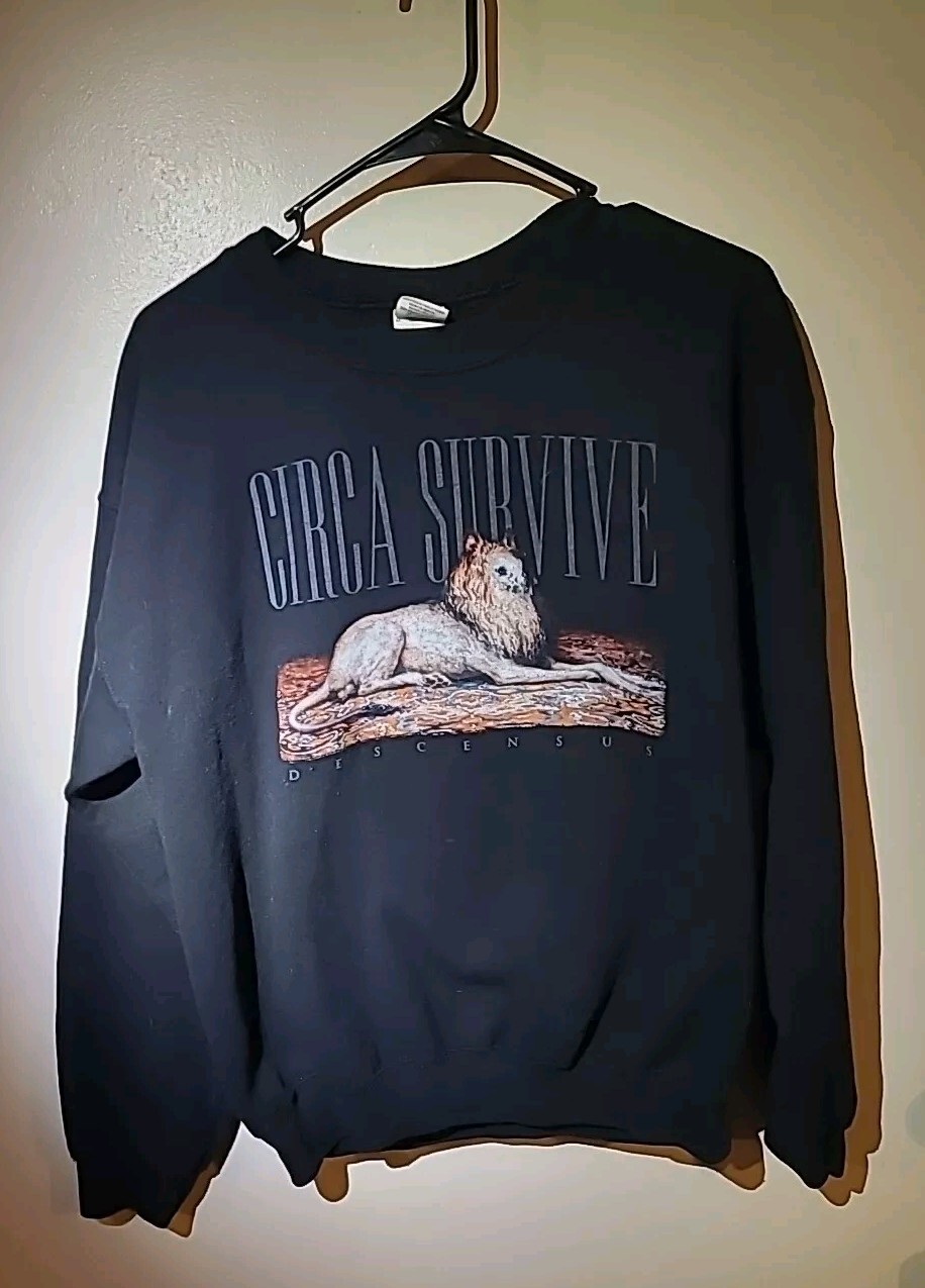 Rare Circa Survive Descensus Lion Sweatshirt Medium - Gem