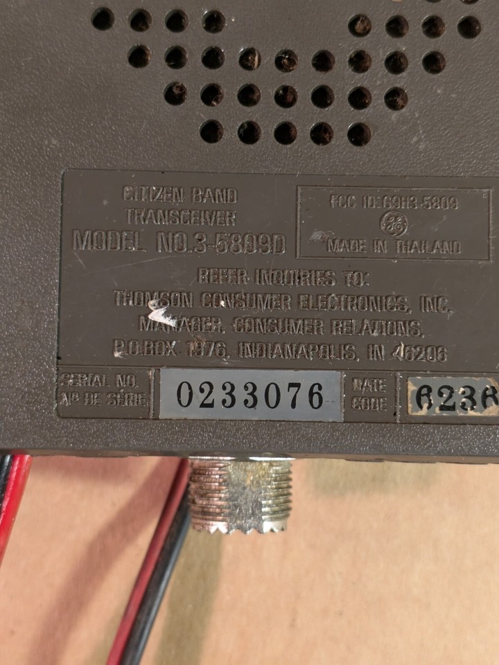 Vintage Sharp CB-2460 40 Channel Mobile CB Radio Transceiver -“Untested ...