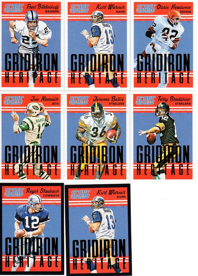 2015 Score Football Gridiron Heritage Inserts Pick Cards From List | eBay