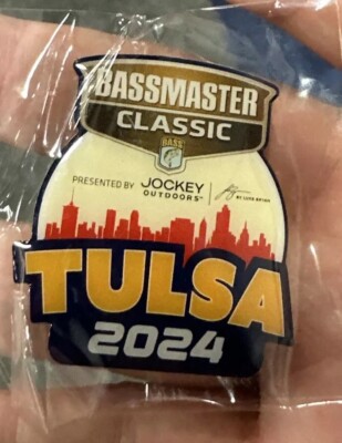 Tulsa Oklahoma Skyline Pin Fishing Bassmaster Classic 2024 New | eBay