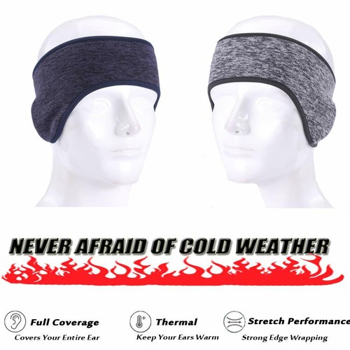 Fleece Ear Warmer Cover Headband - Ear Muffs for Men & Women for Winter ...