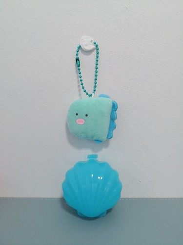 SUPER CUTE Marine Sea Creatures Aquarium Plush & Clam Case Keychain Set ...