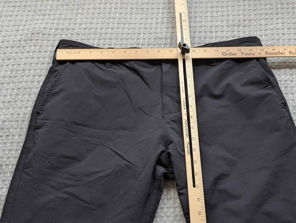 American Giant Pants Mens 36x32 Black Stretch Nylon Chino Casual Made ...