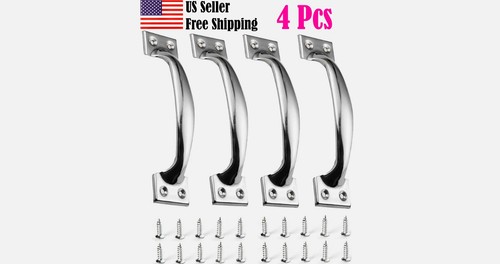 4pcs Bow Shaped Cabinet Door Stainless Steel Cupboard Drawer Pull ...