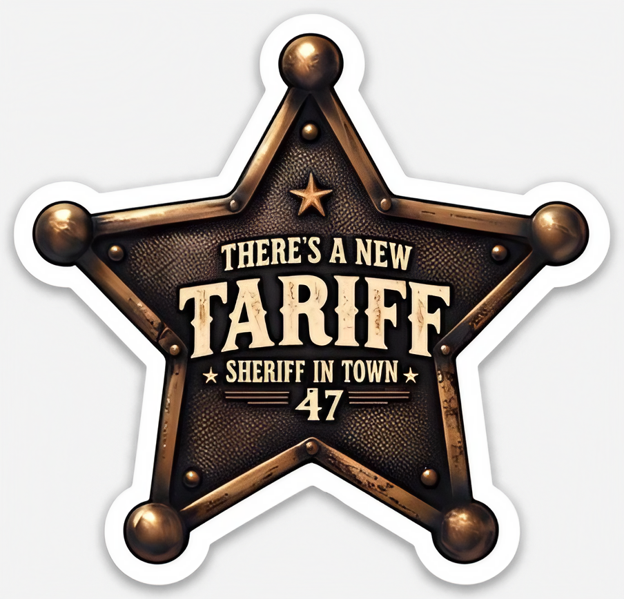 Funny Trump Tariff Sheriff Vinyl Sticker Humorous Political Sticker | eBay