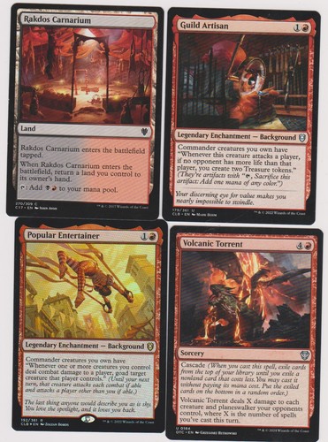15x ALL RED COMMANDER CARDS MAGIC MTG N-MINT RARE UNCOMMON U-3 | eBay