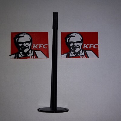KFC HO scale Pole and signs Double Sided 3D PRINTED | eBay