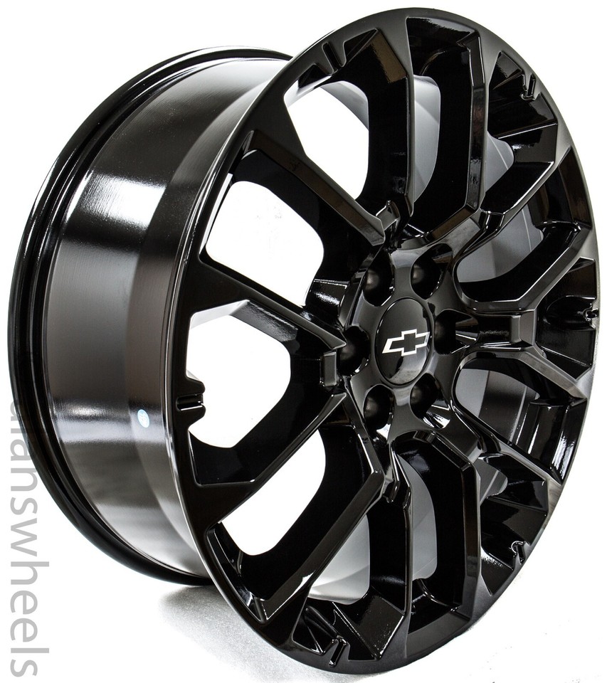4 New Chevy Silverado Suburban Tahoe Gloss Black 22” Replica Wheels ...