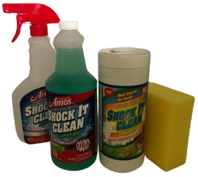 *Professor Amos 32 oz. Shock Concentrate Kit w/Sponge & 50 Wipes ...