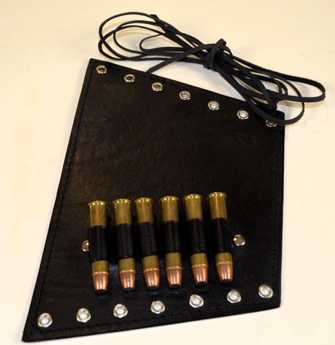Handmade Leather Right Hand Rifle Butt Wrap With 45/70 Loops AMMO NOT ...