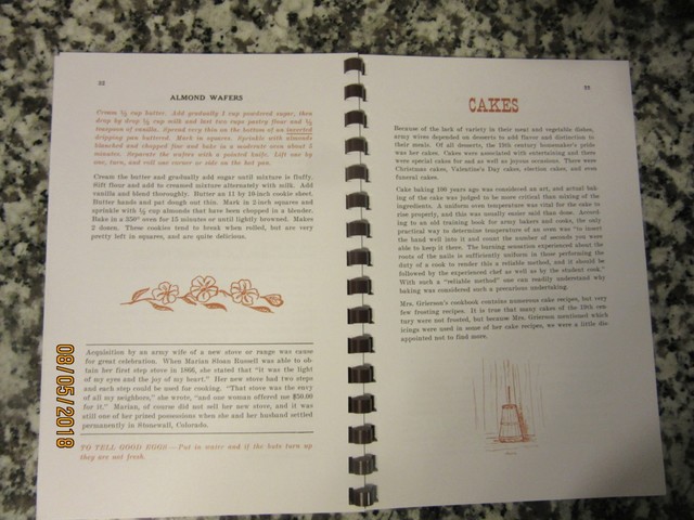 An Army Wife's Cookbook by Alice K. Grierson (1972, Spiral) for sale ...