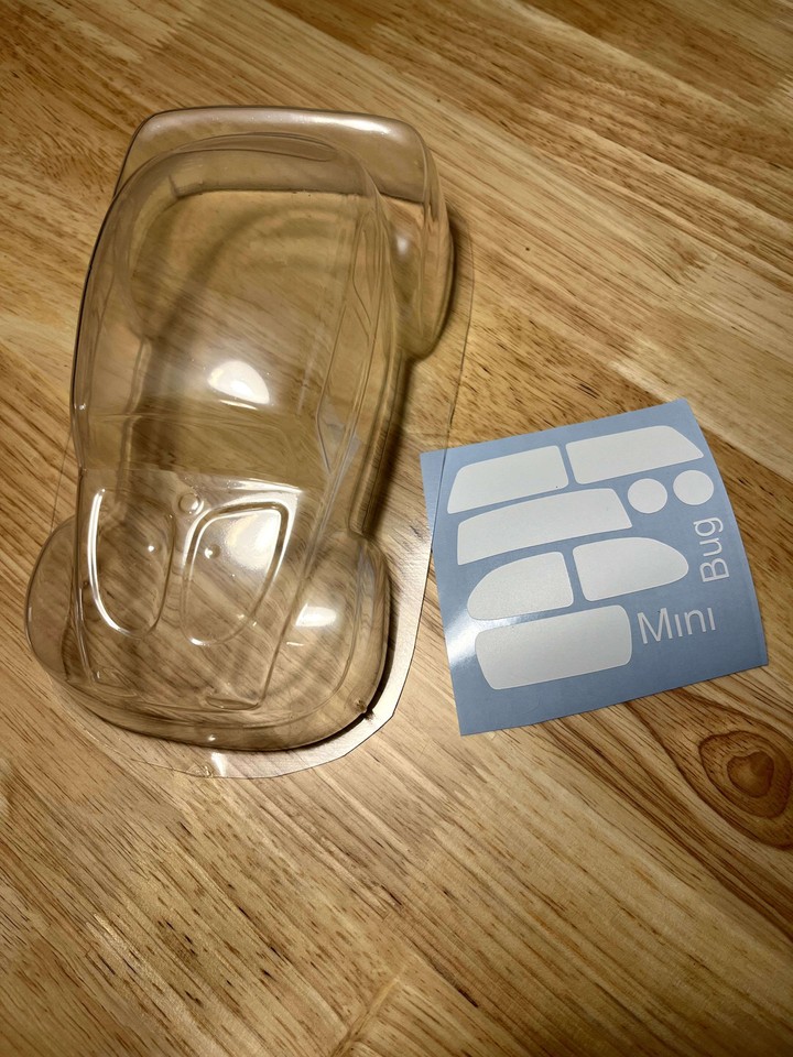 BOKI Racing Unpainted Mini-T Baja Bug Body 1/18 Team Losi 1304 Decal RC ...